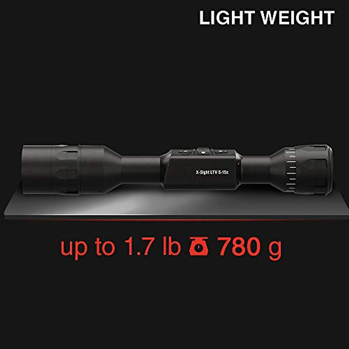 X-Sight LTV Ultra Light Day/Night Hunting Scope w/QHD+Sensor, Video Record, 10hrs+ Battery Power (5-15x)