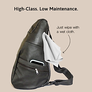 Afonie Leather Sling Bag for Women & Men Sling Backpack Crossbody Bag