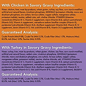 Purina Friskies Gravy Wet Cat Food Variety Pack, Extra Gravy Chunky - (24) 5.5 oz. Cans