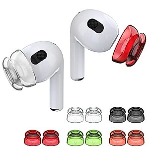 [5 Pairs]for AirPods 2/AirPods 3 Ear Tips Covers(Soft Silicone), Woocon AirPods Silicone Ear Covers Accessories Compatible with AirPods 3rd Generation & AirPods 2 & AirPods1 [Not Fit in Charging Case]