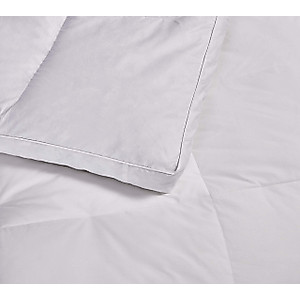Kathy Ireland Pillowtop Mattress Topper King Size, 3-inch Overfilled White Down Feather Mattress Pad 233 Thread Count 100% Cotton Cover Featherbed - 78" x 80"