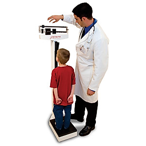 Detecto 439 Weigh Beam Eye-Level Physician Scale with Height Rod, 400 lb x 4 oz Capacity