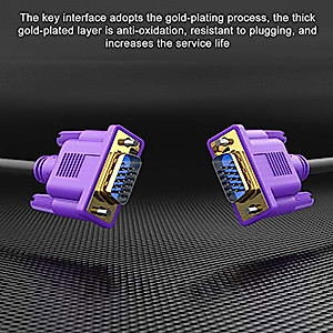 Halsouy VGA Cable, VGA to VGA 15 Pin Male to Male Monitor Cable (3 feet)