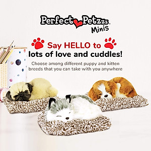 Perfect Petzzz Minis Alaskan Husky, Realistic, Lifelike Stuffed Interactive Plush Toy, Electronic Pets, Companion Pet Puppy with 100% Synthetic Fur