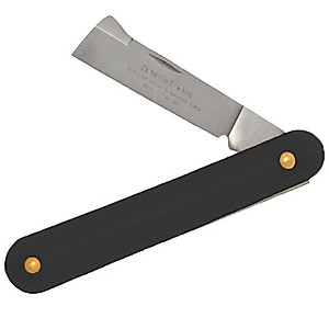 Zenport K106F Grafting and Budding Folding Knife, Single Edge Tip, 2.25-Inch Stainless Japanese Steel Blade , Black