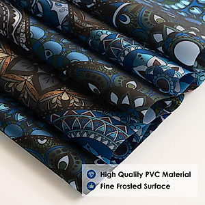 DKTIE Window Privacy Film with Installation Tools Frosted Glass Static Clings Non Adhesive, Stained Glass Window Film Art Deco, Window Decals, Window Sticker (B110, 17.7" x 78.7")