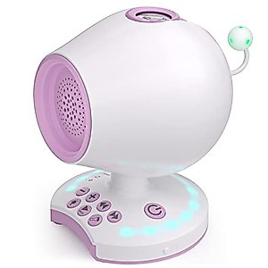 White Noise Machine for Baby, 20 Soothing Sounds Lullaby Sound Machine with Night Light, Projector, Volume Control, Auto-Off Timer, Noise Canceling for Sleep Aid, Nursery, Registry Gift for Kids