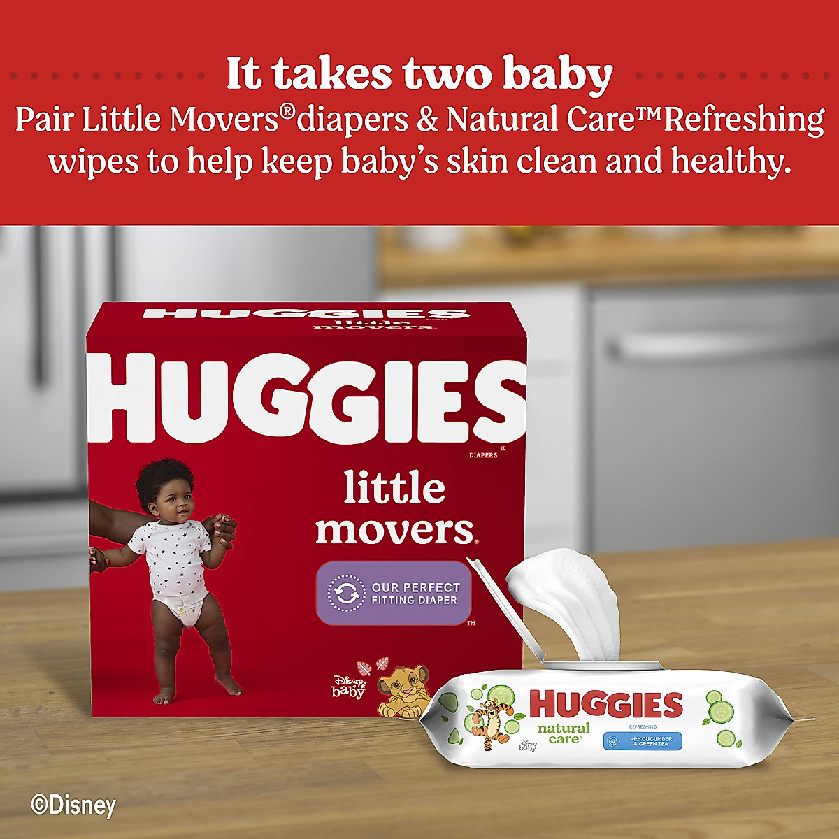 Huggies Natural Care Refreshing Baby Wipes, Scented, 1 Refill Pack (184 Wipes Total)