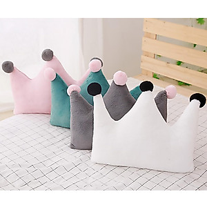 Golden ear of Wheat Cozy Plush Pillow - Star, Moon, Crown, Heart and Triangle Shapes Available in Multiple Shapes. (Crown, Pink)