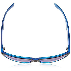 SOUTHPOLE 5003SP Classic Mirrored Rectangular UV400 Protection-Cool Sunglasses for Men, 55 mm, Black & Blue