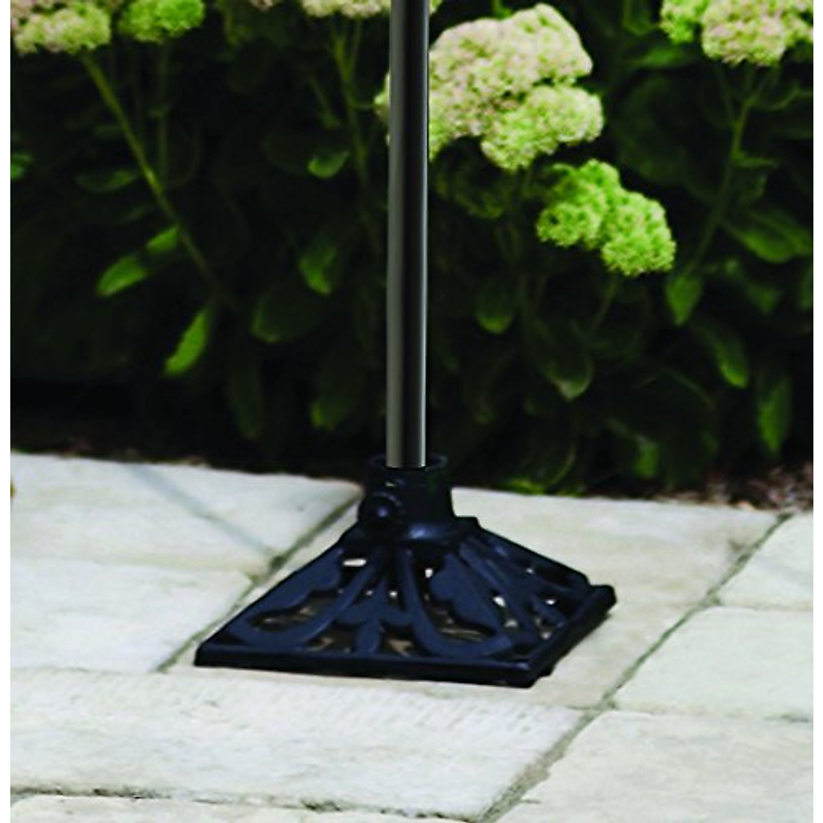 TIKI Brand Cast Iron Torch Stand, Black, 9.1L x 9.1W x 4.8H -Inches, 1312322
