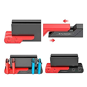 SOONHUA Charging Dock with Game Card Slots Compatible with Nintendo Switch Joy-Cons Console