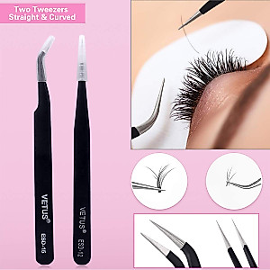 Beuaty Star Professional Lashes Kit False Eyelash Extensions Practice Kit Flat Mannequin Head Lash Extensions for Beginners Makeup Training and Eyelash Graft(No Glue)