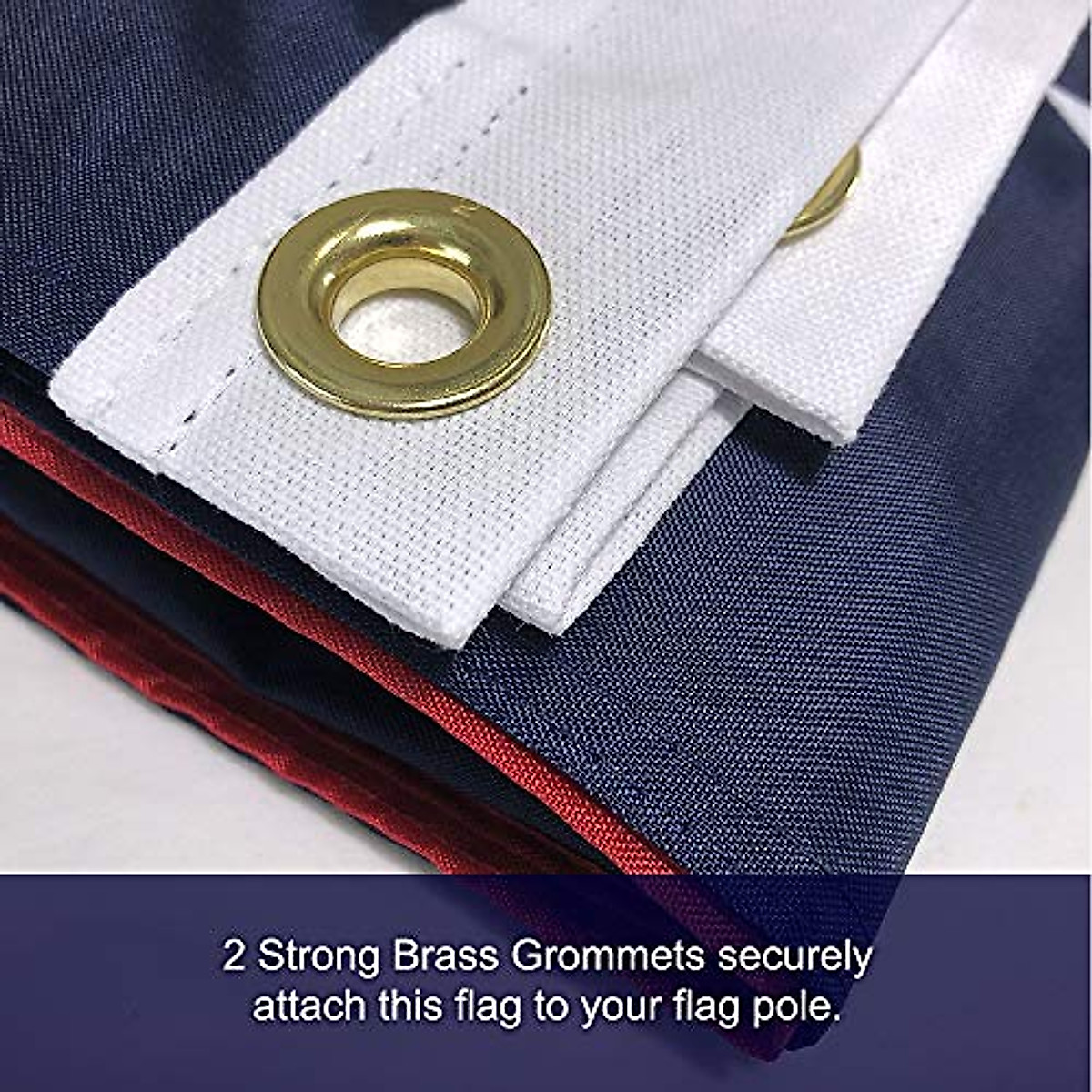 American Flags for Outside 3x5 Made in USA - Nylon Outdoor Heavy Duty US Flag with Sun Protected Colors Embroidered Stars Durable Sewn Stripes Quadruple Stitching on The Fly End