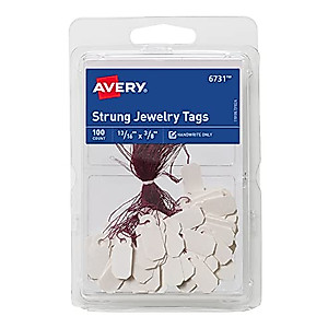 Avery Jewelry Tags, 0.8125 x 0.375 Inches, Pack of 100 (6731)