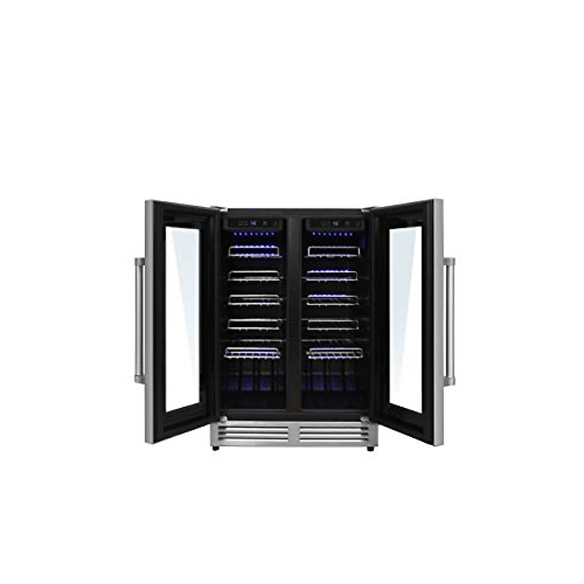 THOR Kitchen Freestanding/Under-Counter 24-Inch Dual Zone Wine Cooler in Stainless Steel - Model TWC2402