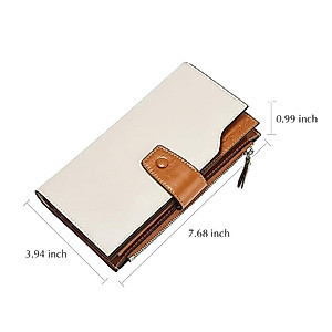 BOSTANTEN Women Leather Handbag Designer Top Handle Satchel Shoulder Bag Crossbody Purses and Womens Leather Wallets RFID Blocking Large Capacity Credit Cards Holder Phone Clutch Apricot