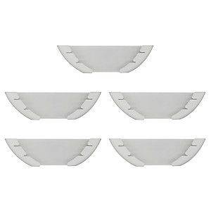 VOBUYING Universal Pot Lid Organizer for Cabinet, 5 Pcs Pan Lids Organizers Inside Cabinet Door Wall Mount Pots Top Storage Rack Holder for Kitchen, Fits 6" to 13.5" (5pcs white)