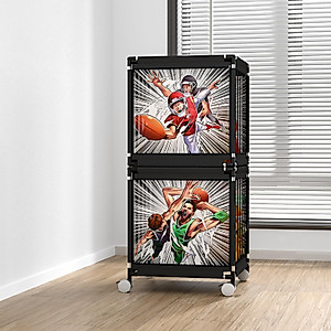 Asacbiiin Stuffed Animal Zoo Storage Organizer: Stainless Steels Stuffed Animal Organizer Bin with Removable Lid - Kids Stuffed Animal Holder Plushies Storage for Bedroom Nursery Playroom