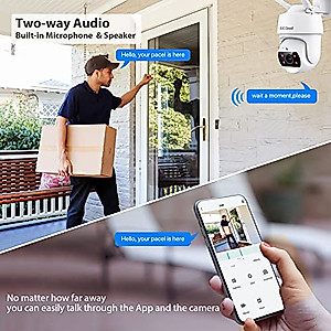 SV3C 5MP PTZ WiFi Camera Outdoor, Pan Tilt Digital Zoom Security Cameras with Spotlight, Auto Tracking, Two-Way Audio, Alexa, Color Night Vision, Sound Motion Detection, ONVIF, Cloud & SD Card Storage