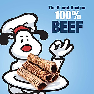 ValueBull Beef Trachea, Premium 5-6 Inch, 50 Count Bulk Pack - Angus Beef Dog Chews, Grass-Fed, Single Ingredient