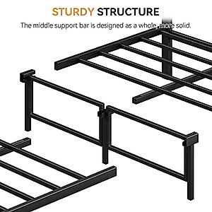 Alkmaar Full Bed Frame with Headboard, Platform Bed Frame with Safe Rounded Corners & Strong Metal Slats Support, Mattress Foundation, Noise-Free, No Box Spring Needed