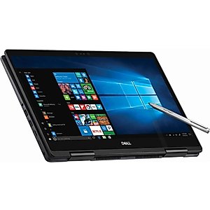 Dell - 2-in-1 15.6" 4K Ultra HD Touch-Screen Laptop - Intel Core i7 - 16GB Memory - NVIDIA GeForce MX130 - 256GB SSD - Abyss Black