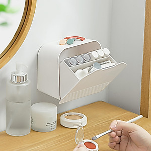 LIVINICHI Feminine Product Organizer - Tampon Storage for Bathroom - Tampon and Pad Holder for Bathroom - Wall Mounted Storage Container - Hygiene Essentials for Women (White)