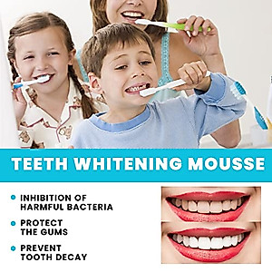 MIESCHER Teeth Whitening Mousse, Refreshing Breath Deep Cleaning Foam Toothpaste Natural Mouth Wash Water,Teeth Whitening Toothpaste Ultra Fine Mousse Foam Reduce Stains Oral Care Toothpaste
