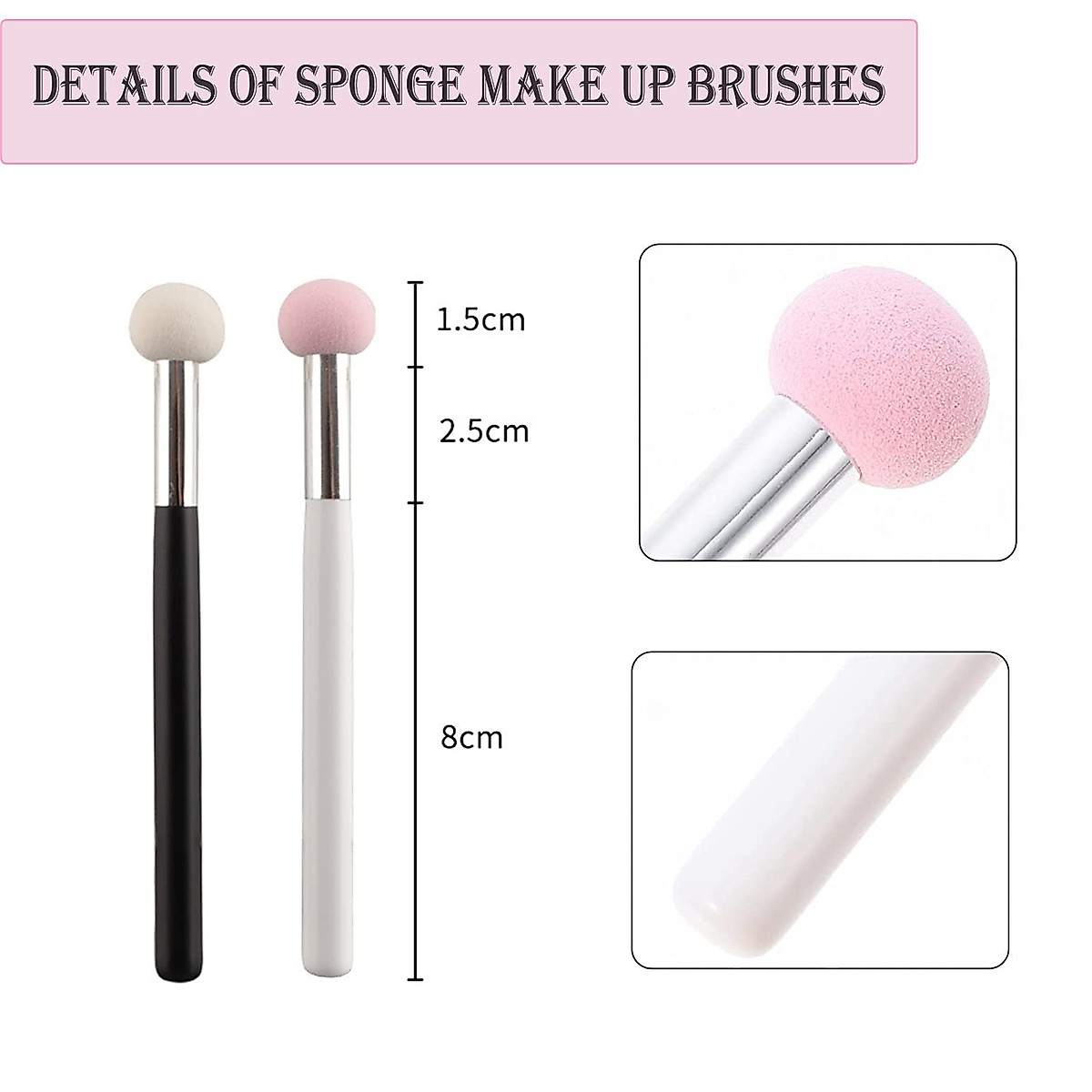 SALOCY Mushroom Powder Puff,6 Pieces Foundation Sponge Powder Puff Sponge Make Up Brushes, Concealer Brush Sponge for Women Girls…