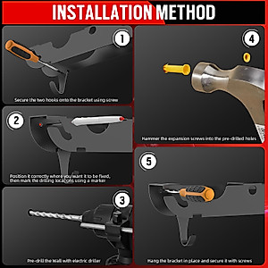 Angle Grinder Holder for Milwaukee/Dewalt, Angle Grinder Tool Stand, Grinders Power Tools Holder Storage Rack, Garage Wall Mount Bracket for Cutters Polishers with Cord Hanger and Hooks