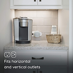 doqxD Outlet Wall Mount Holder for Google Nest Mini and Google Home Mini: Essentials Made for Google Home - Fits All Google Mini Generations (2-Pack, Frost White)