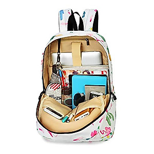 Joymoze Waterproof Cute School Backpack for Boys and Girls Lightweight Chic Prints Bookbag Flamingo
