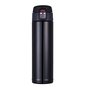 Vacuum Water Bottle Stainless-Steel Water Bottle Keep temperature hot-cold Bottle Travel Coffee (Black)