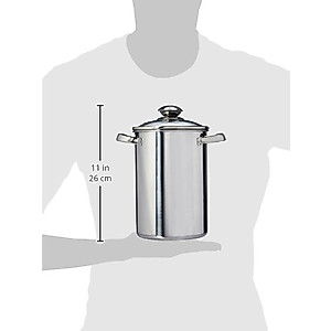 Norpro 573 Stainless Steel Vertical Cooker/Steamer, 3 Piece Set, 10in/25.5cm, as shown