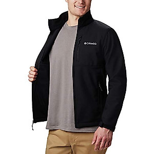 Columbia Men's Ascender Softshell Jacket, Black, Large Tall