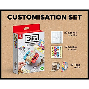 Nintendo Labo Variety Kit, Customization Set, and Nintendo Switch Console with Neon Joy Con Bundle