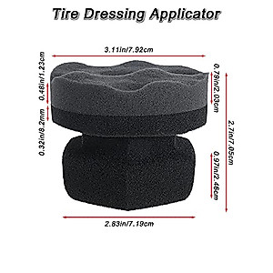 AuInLand Tire Dressing Applicator Tire Shine Applicator Dressing Pad Car Detailing Foam Sponge Tire Cleaner Sponge, 10 Packs