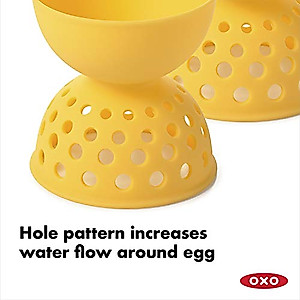 OXO Good Grips Silicone Egg Poachers (Set of 2),Yellow