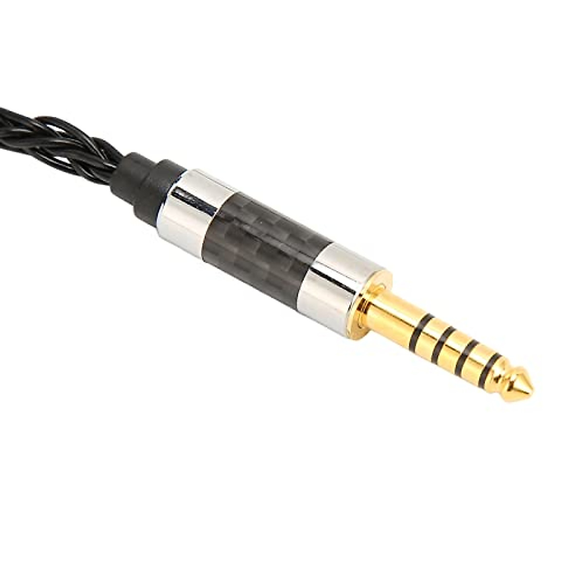 KOSDFOGE Silver Plated Copper Wire Headphone Cable 8 Core Balanced 4.4mm to Dual 3.5mm Silver Plated Earphone Cable Replacement