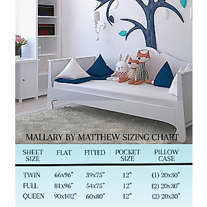 MALLARY BY MATTHEW Kids Super Soft-Soft 100% Microfiber Print Sheet, Watercolor Floral Print, Twin