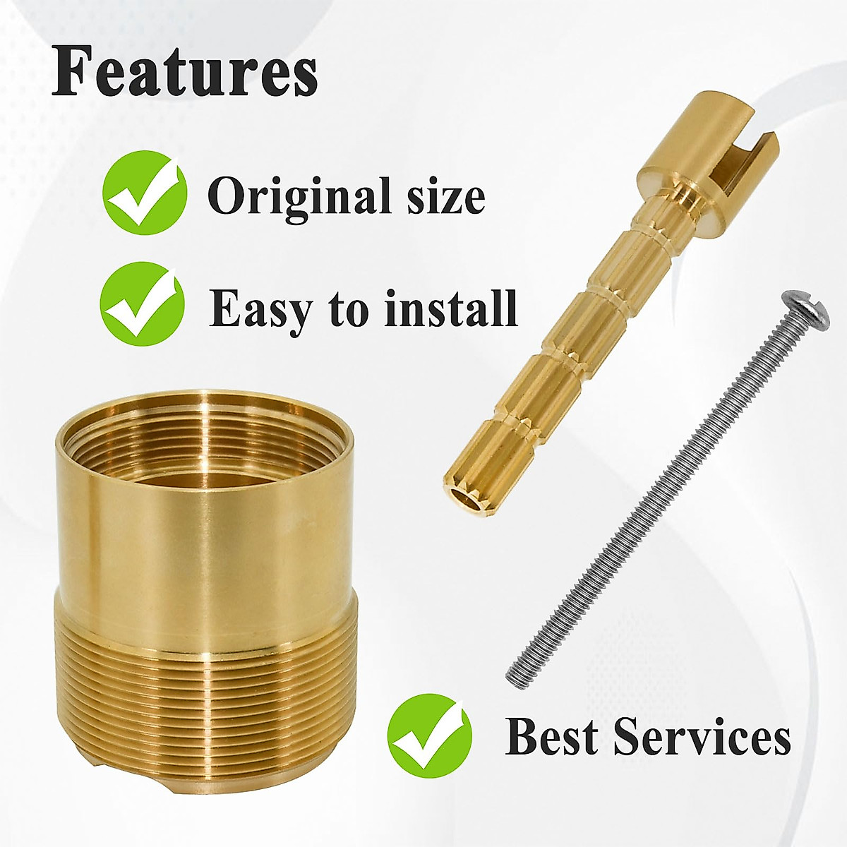 Ebrmeiwo 970-0830 Plumbing Extension Kit for Secure Fit Handle, Replacement Parts, Gold