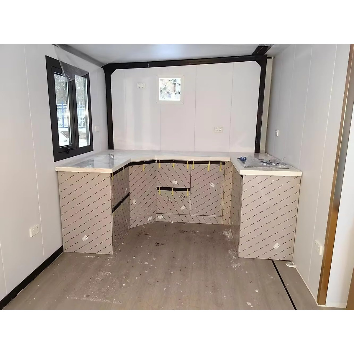 Tiny Foldable Container Home 19x20Ft Barn House Portable Prefab House with Modern Design