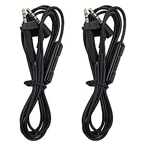 Gxcdizx 2X Black Replacement Audio Cable Cord w/Mic for Bose Around-Ear AE2 AE2i AE2w Headphones