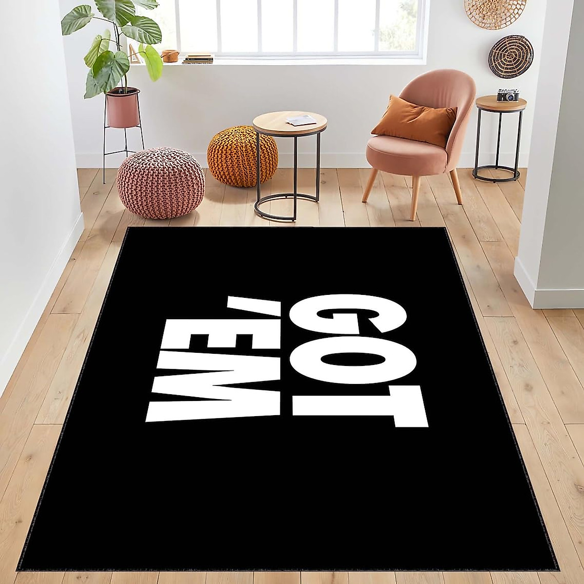 Generic The Got Em, Gotem, Gotem Decor, Fashion Rug, Streetwear Decor, Cool Decor Rug, Shoeshead rug, Home decor, Young Room Rug, GotEm Carpet, 2.6 x 3.9 feet, Colourful