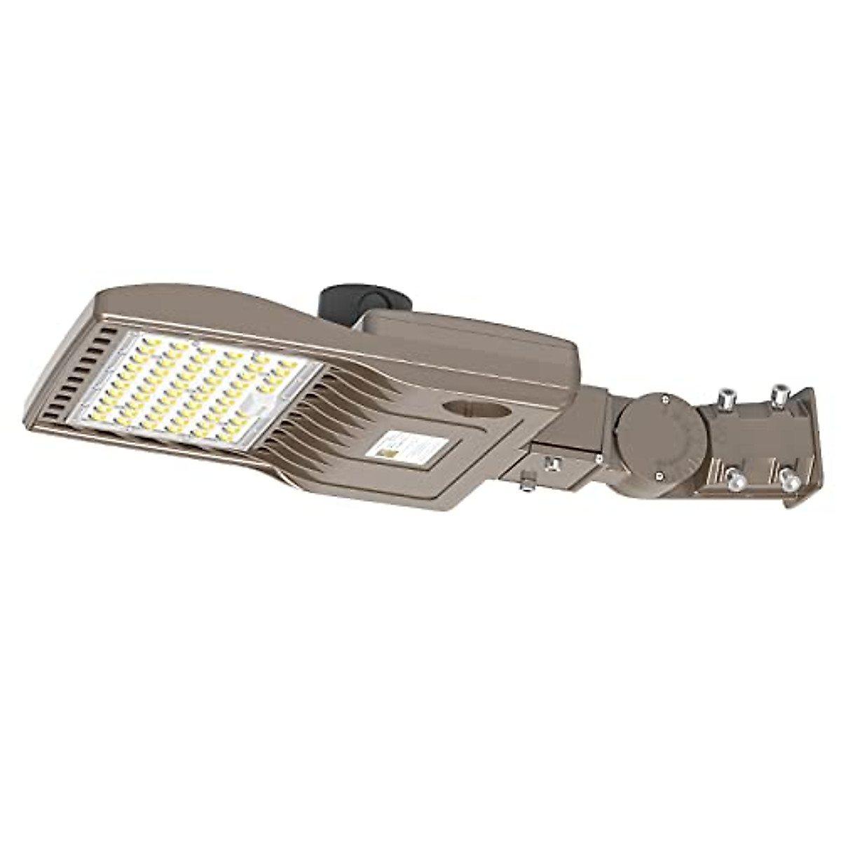 150W LED Parking Lot Area Lights with Photocell 21000LM 650W MH Equiv UL DLC lP65 5000K Dusk to Dawn Street Light Outdoor LED Shoebox Pole Light for Back Yard Roadway Tennis Court Fixture Slip Fitter