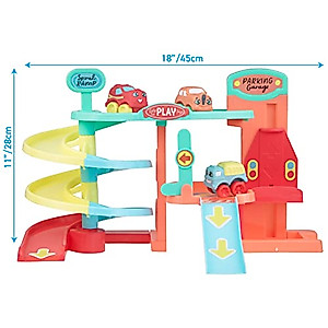 Lots to Play Toys - Multi-Story Baby Car Parking Garage - JC Toys