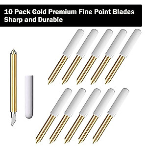 10PCS Premium Fine Point Blade Compatible with Cricut Maker/Maker 3 Cutting Machines, Niantime Replacement Cutting Blades Compatible with Explore Air/Air 2/Explore Air 3, (Premium Fine Point Blades)