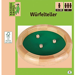 VEDES Gro脽handel GmbH - Ware Natural Games Dice Plate Diameter 30聽cm