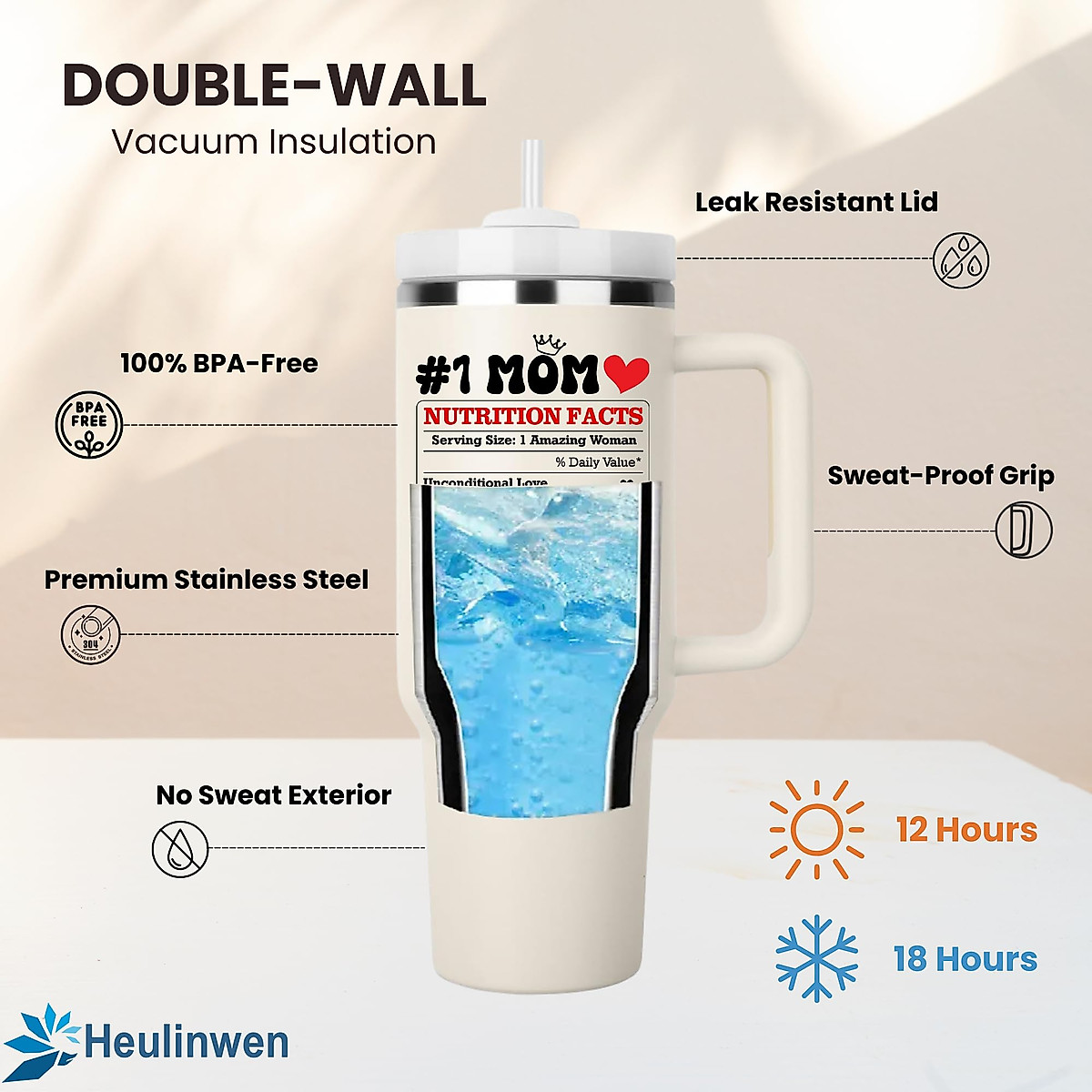 You Are A Really Really Great Mom, Gifts for Mother from Daughter Son Husband, Funny Mom Tumbler with Handle 40oz, New Mommy Gifts for Women, Best Moms Gift for Birthday Mothers Day